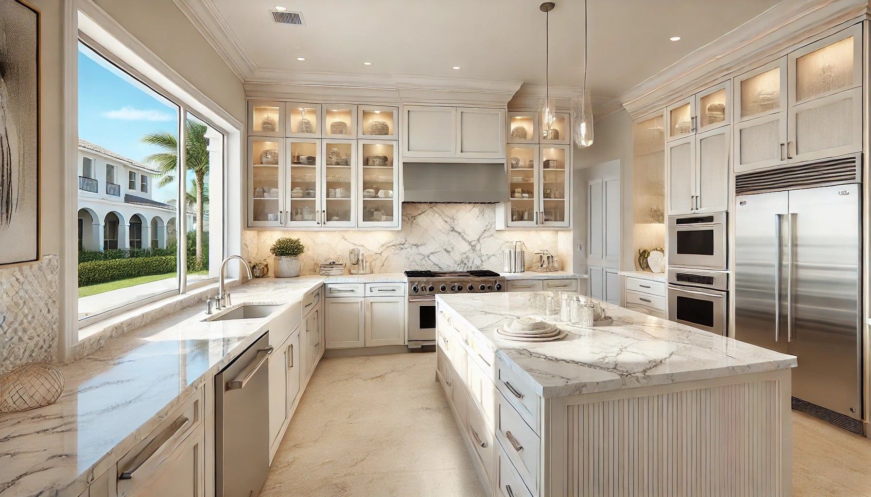 Seamless Style: Full Height Backsplashes with Granite and Quartz ...